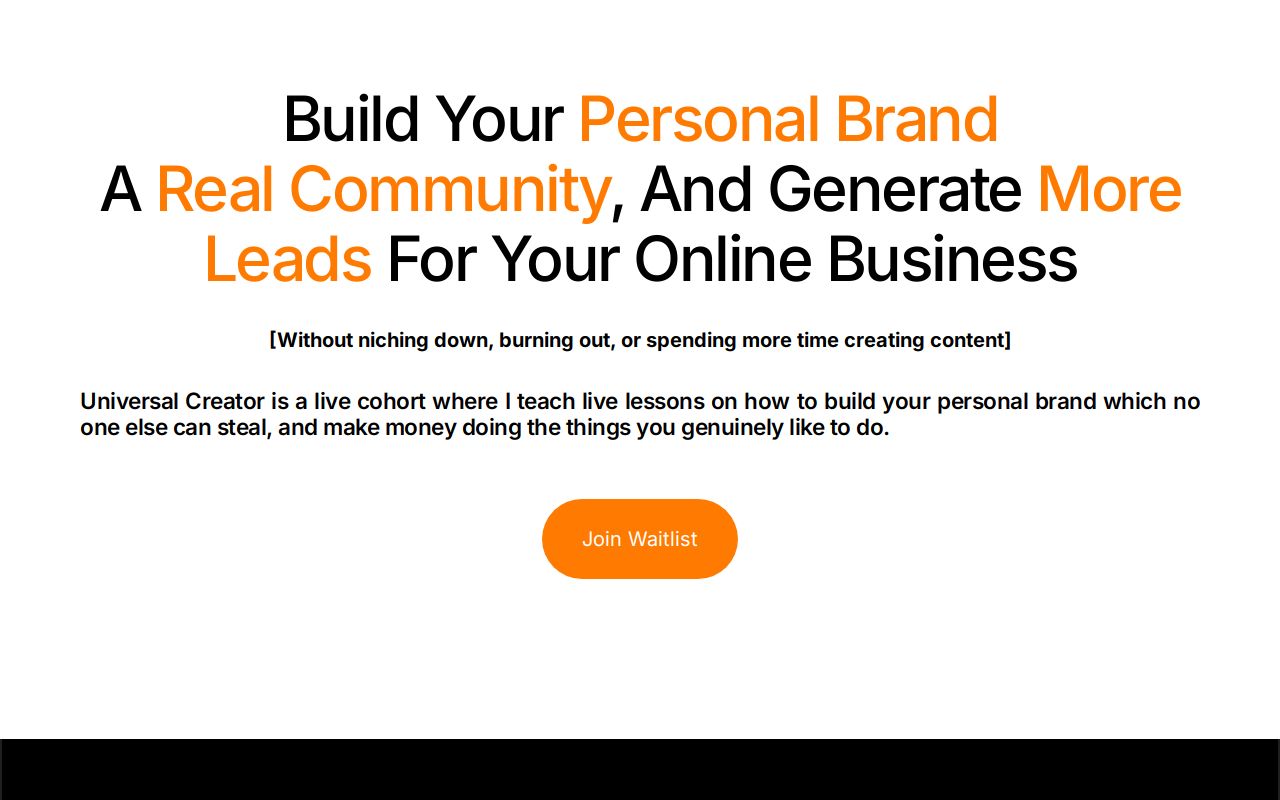 Universal Creator Cohort